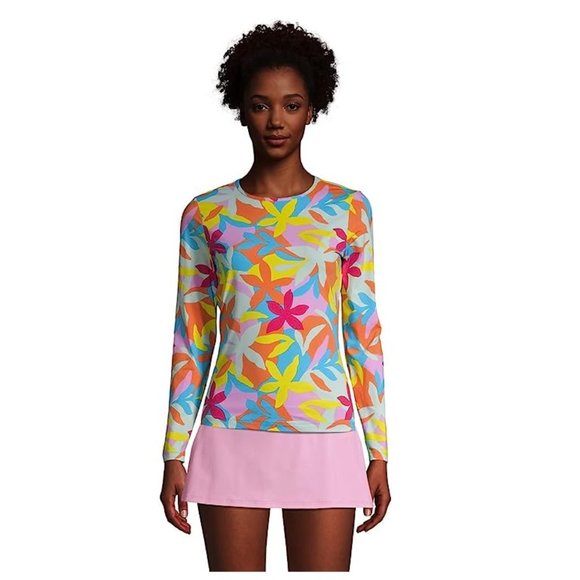 Lands' End | Swim | Nwt Lands End Women Long Sleeve Quick Dry Upf5 Rash ...